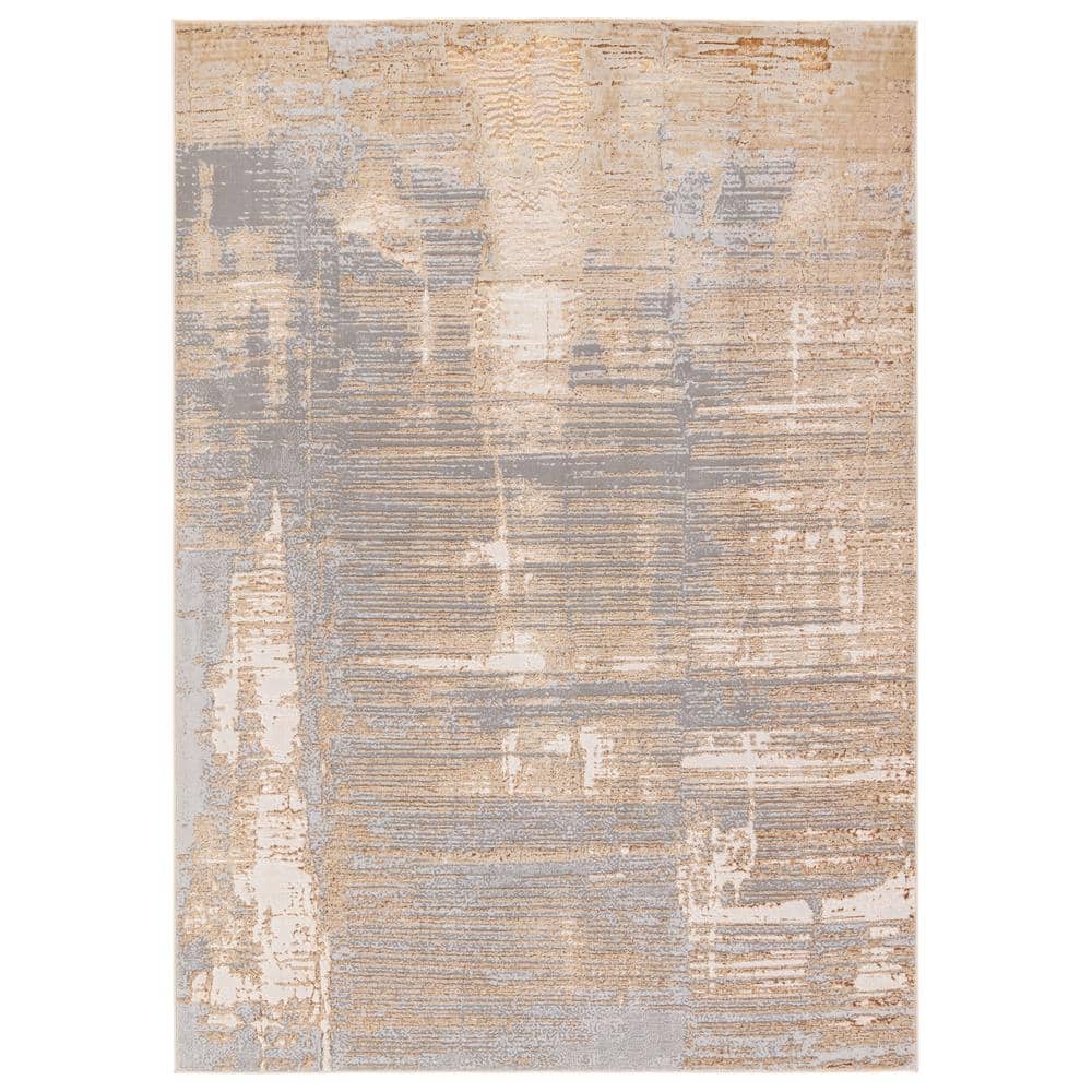 Jaipur Living Flight 3 ft. x 12 ft. Gray/Brown Abstract Runner Rug ...