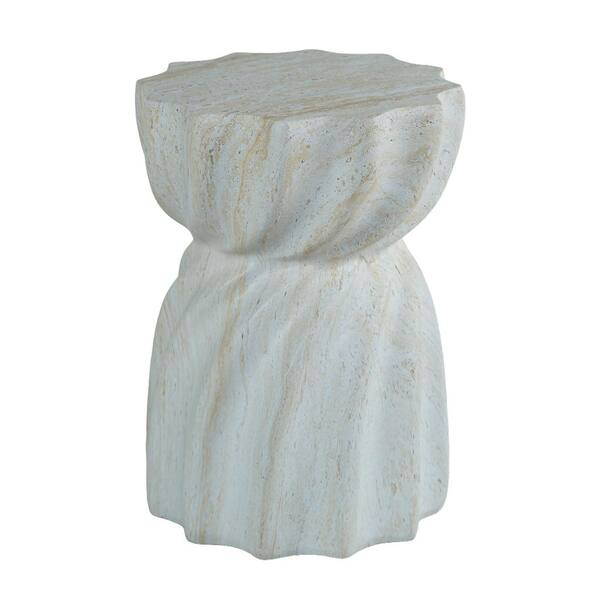 Marble Round Magnesium Oxide Outdoor Accent Table Modern Garden Stool ...