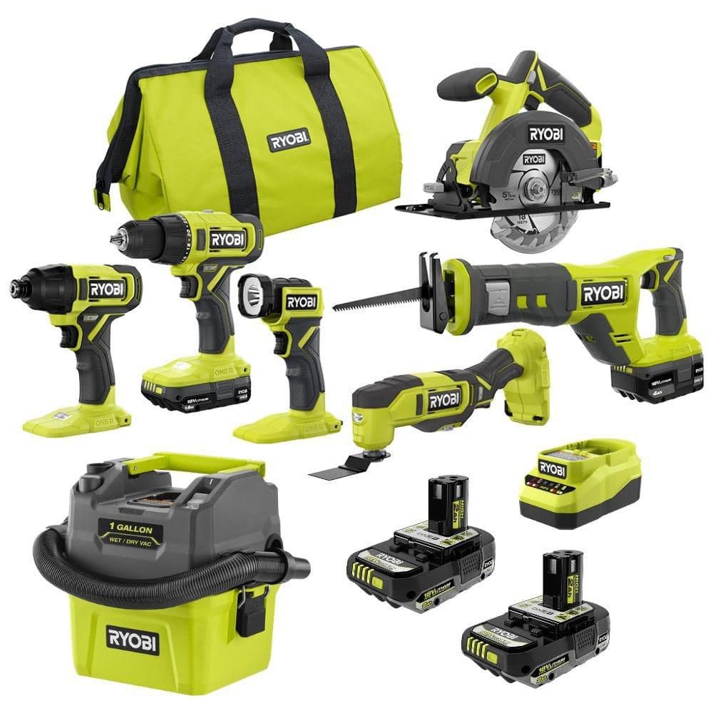 Reviews for RYOBI ONE+ 18V Cordless 6-Tool Combo Kit with (4) Batteries ...