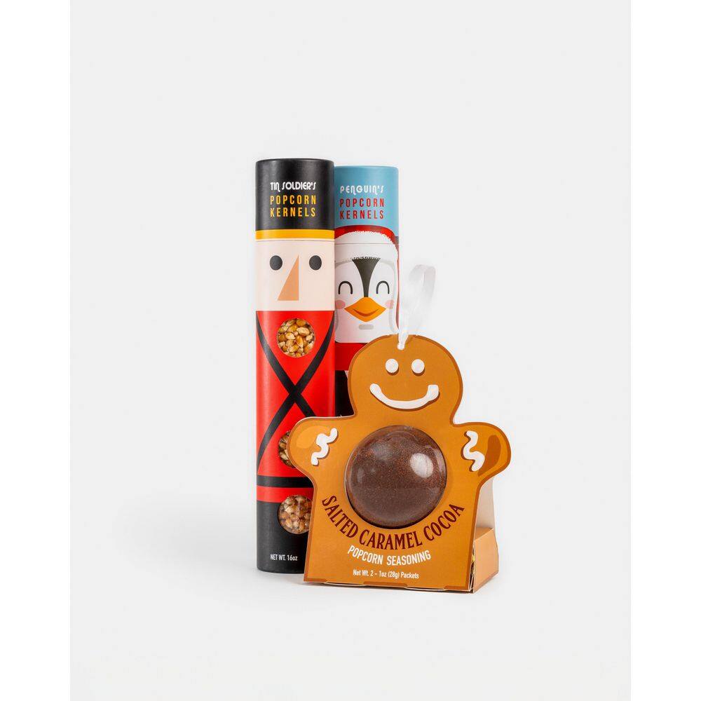 Wabash Valley Farms Tin Soldier and Penguin Holiday Popcorn Tubes with ...