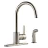 Peerless Apex Single-Handle Standard Kitchen Faucet with Side Sprayer ...