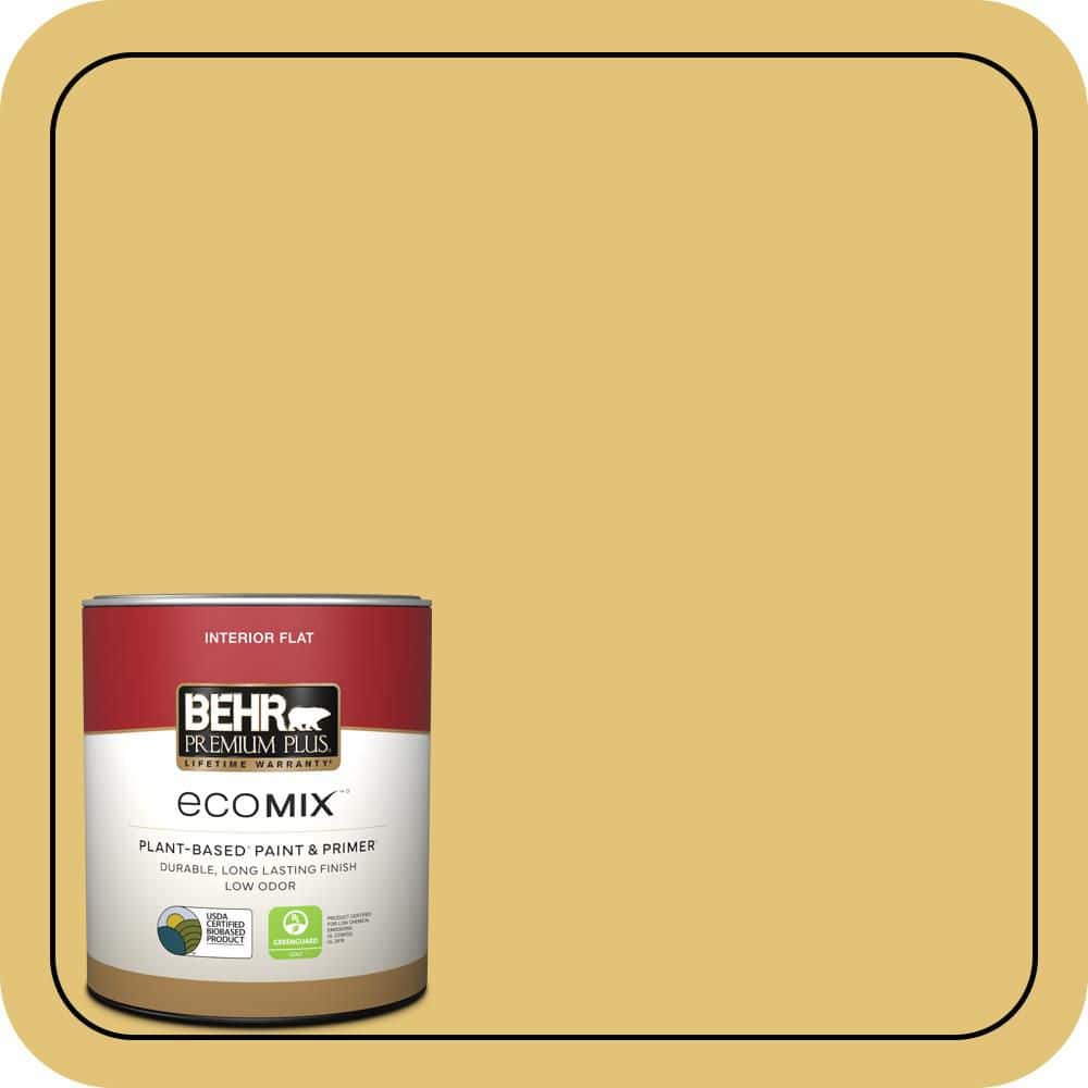 BEHR PREMIUM PLUS 1 qt. #370D-5 Summer Field Flat EcoMix Plant-Based ...