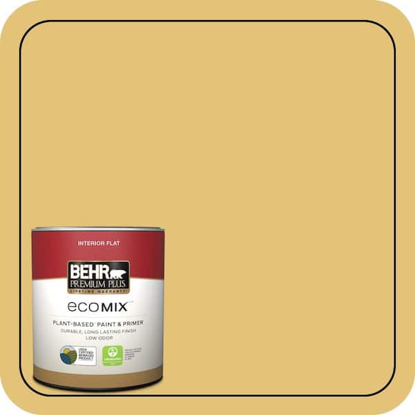 BEHR PREMIUM PLUS 1 qt. #370D-5 Summer Field Flat EcoMix Plant-Based ...