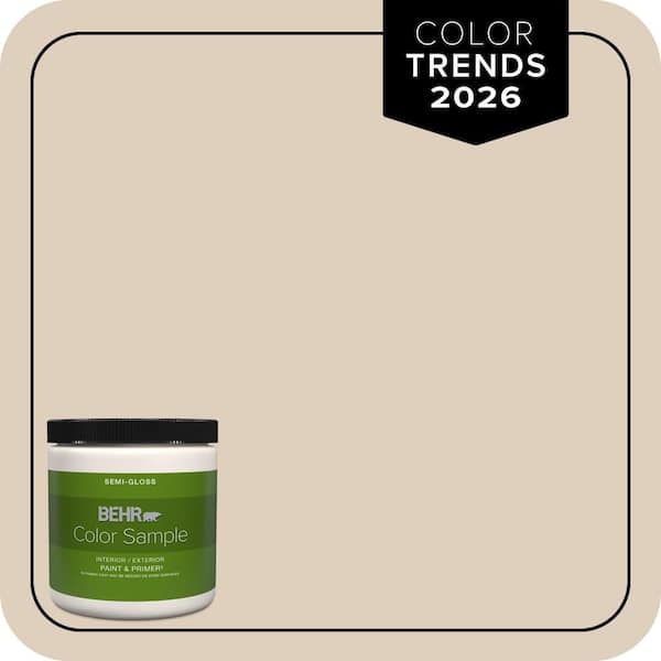 BEHR PREMIUM PLUS 8 oz. #MQ3-11 Dainty Lace Semi-Gloss Interior ...