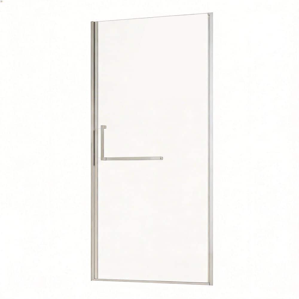 LIVACA 35 in.-36 in. W x 72 in. H Frameless Pivot Shower Door in ...