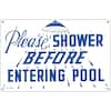 Poolmaster Residential or Commercial Swimming Pool Signs, Please Shower ...