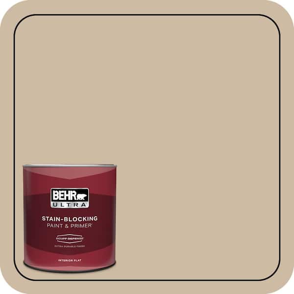 BEHR ULTRA 1 qt. #710C-3 Gobi Desert Extra Durable Flat Interior Paint ...