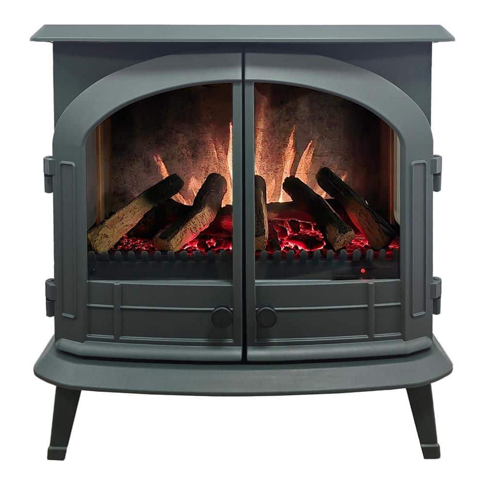 Modern Ember Harlowe 24 in. 1500-Watt Hunter Green Electric Stove Fan ...