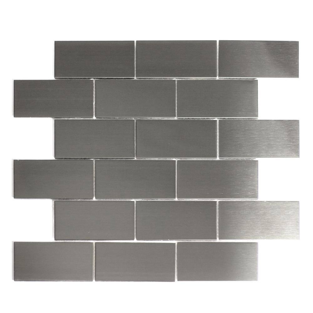 Have a question about ABOLOS Modern Design Silver Brick Mosaic 2 in. x ...