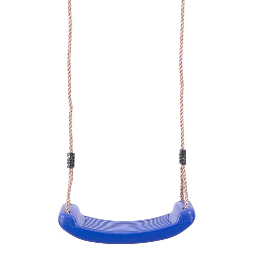 PLAYBERG Blue Plastic Playground Board Swing with Rope QI003583B - The ...