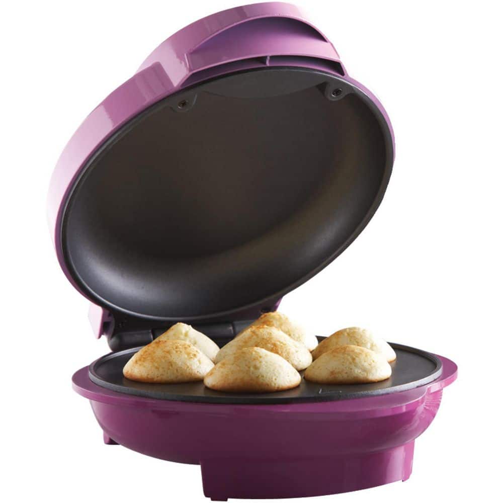 Brentwood Just For Fun 1000 W Lavender Electric 7-Hole Nonstick Mini ...