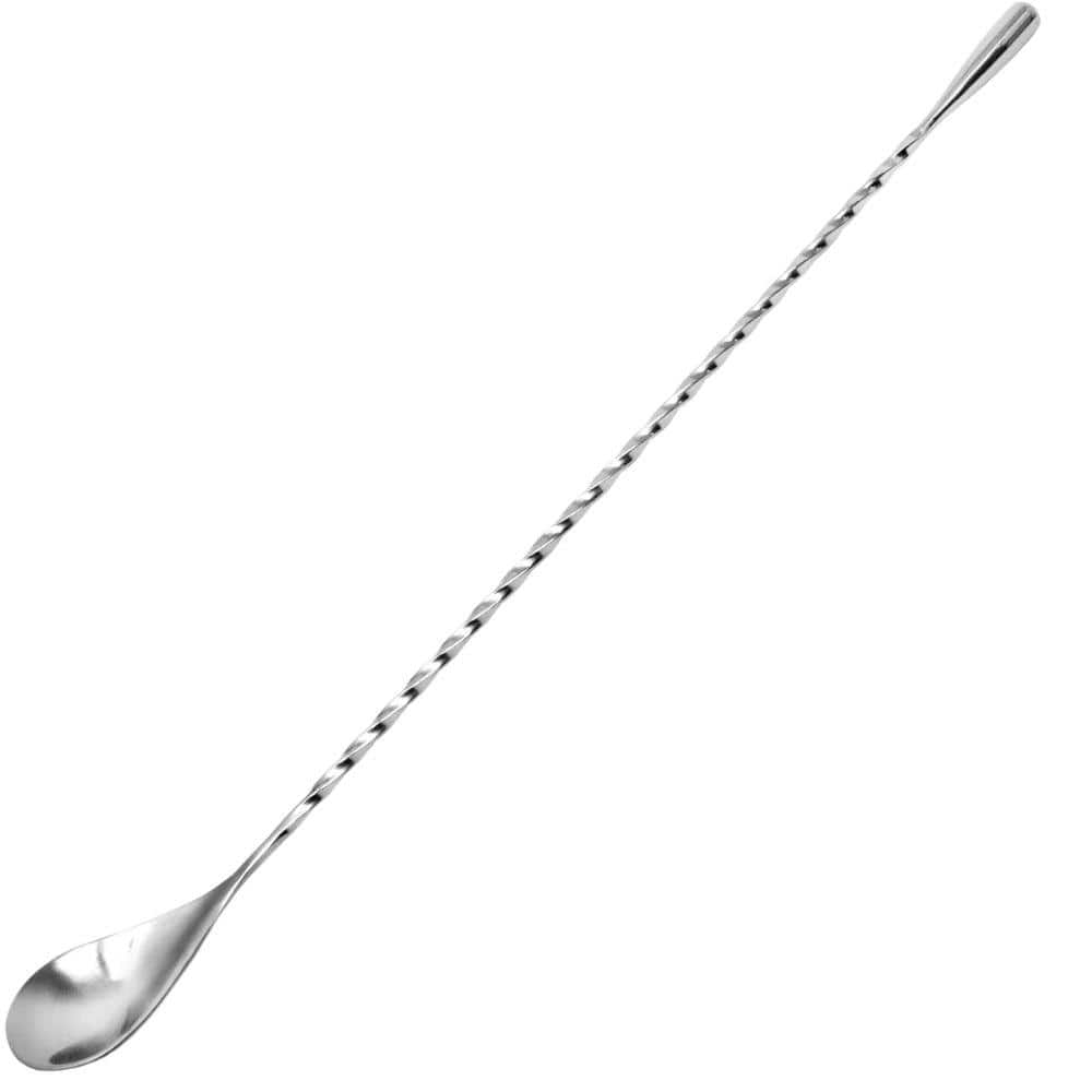 Zulay Kitchen 12 in. Stainless Steel Cocktail Spoon - Silver Z-COCKTL ...