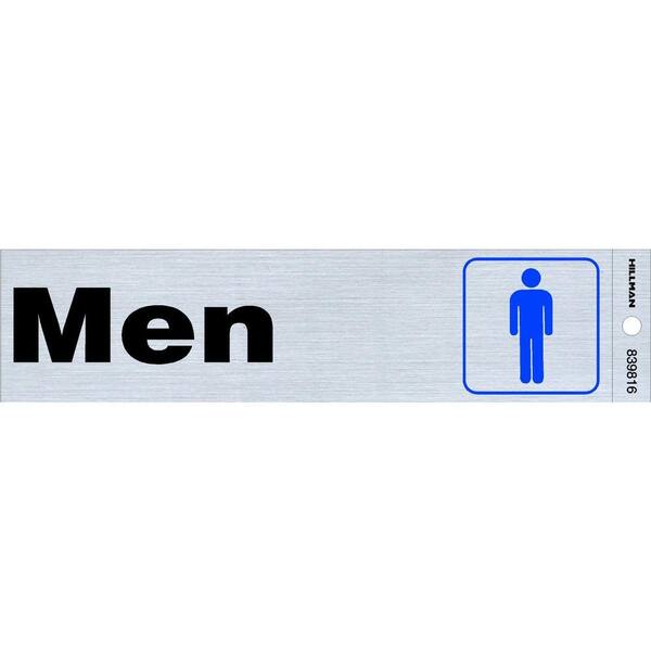 Hillman 2 in. x 8 in. Plastic Men Sign 839816.0 - The Home Depot