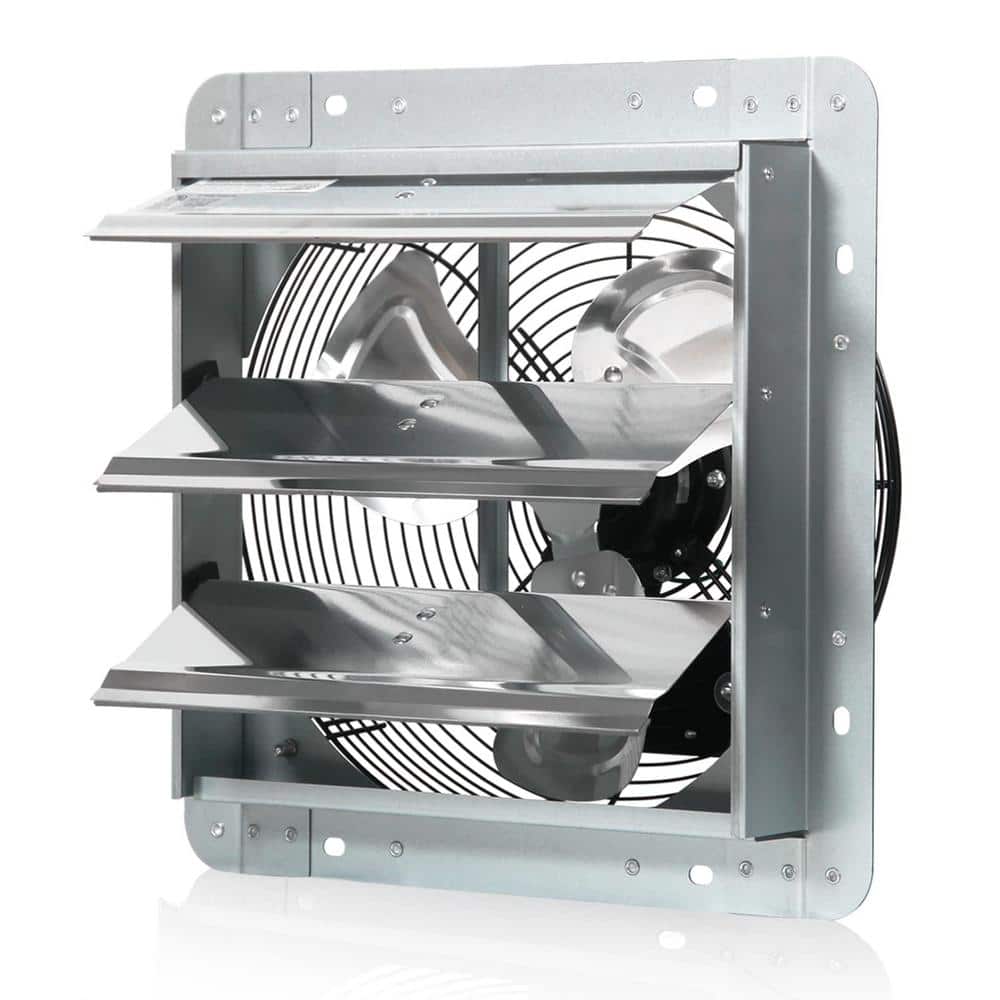 Angel Sar 12 in. 1800 CFM Silver Exhaust Fan Wall Mounted Electric ...
