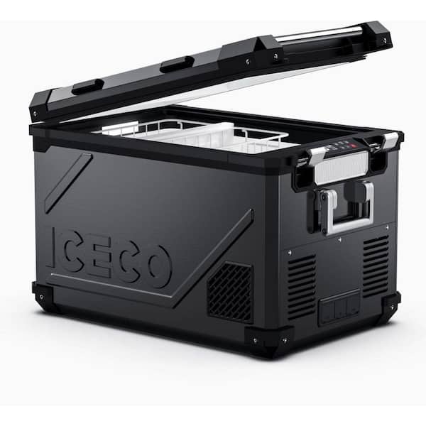 ICECO APL35 Aluminum 1.24 cu. ft. Manual Defrost Dual Zone Portable ...