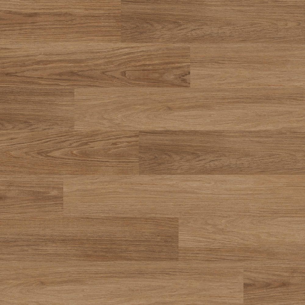 TrafficMaster Bedford Falls Oak 6 MIL x 6 in. x 36 in. Waterproof Click ...