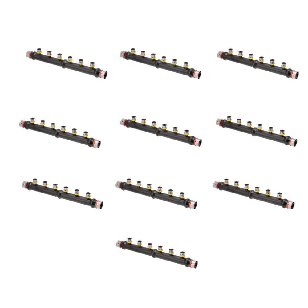 Viega PureFlow 1 in. x 1 in. x 1/2 in. Press Polysulfone Manifold-6 ...