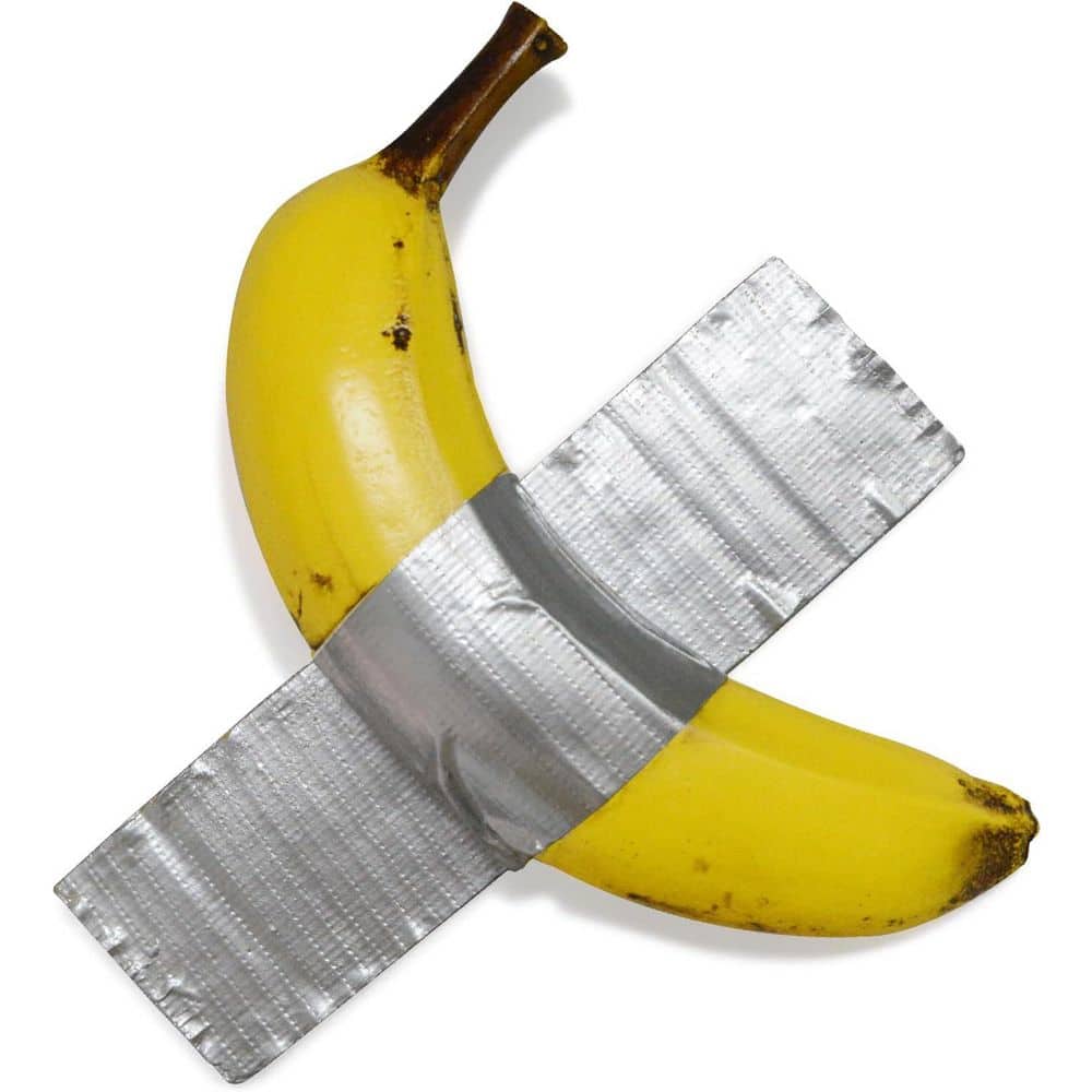 1 Pack Duct Tape Banana 6 in x 5.9 in x 1.4 in. Yellow and Silver Resin ...