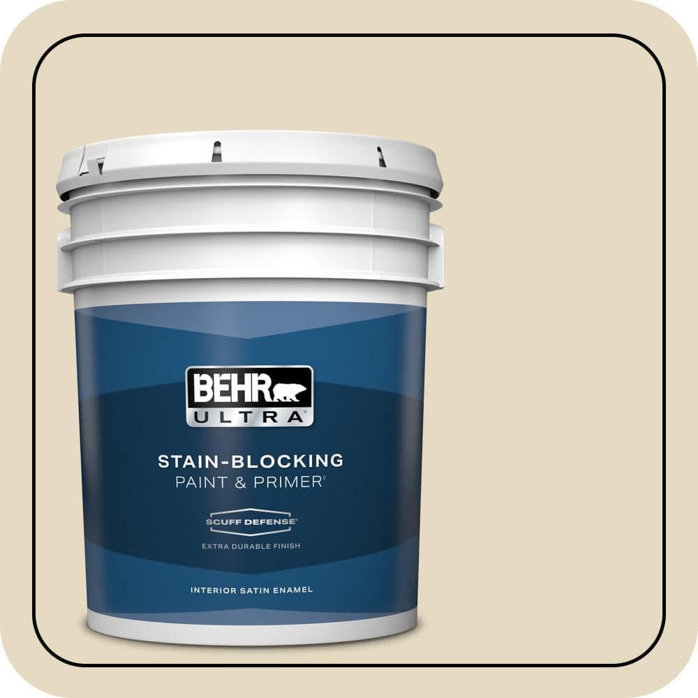 BEHR ULTRA 5 gal. #MQ2-31 Scribe Extra Durable Satin Enamel Interior ...