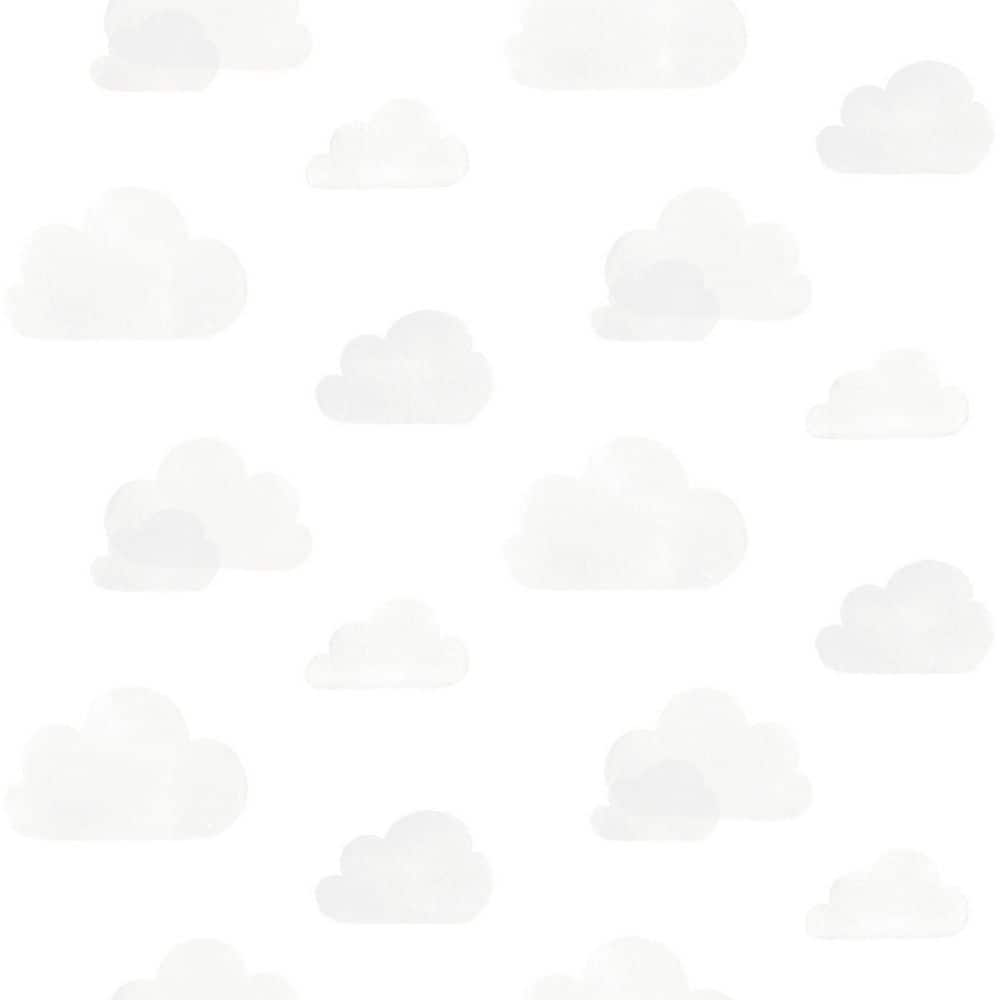 Chesapeake Grey Irie Clouds Matte Paper Non-Pasted Wallpaper Roll 4060 ...