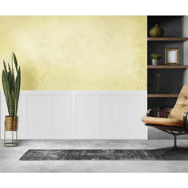 1/4 in. x 48 in. x 32 in. Shaker Style Primed MDF Wainscot Paneling ...