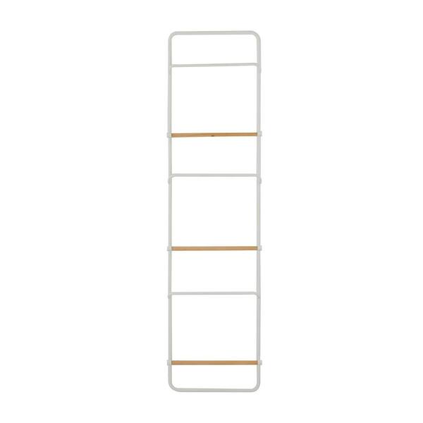Litton Lane 70 in. x 18 in. White Metal Modern Ladder 041481 - The Home ...