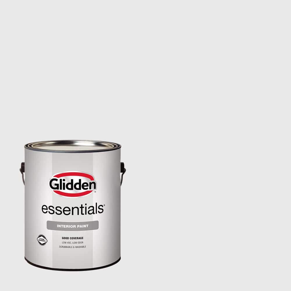 Glidden Essentials 1 gal. PPG1043-1 Snowbank Semi-Gloss Interior Paint ...