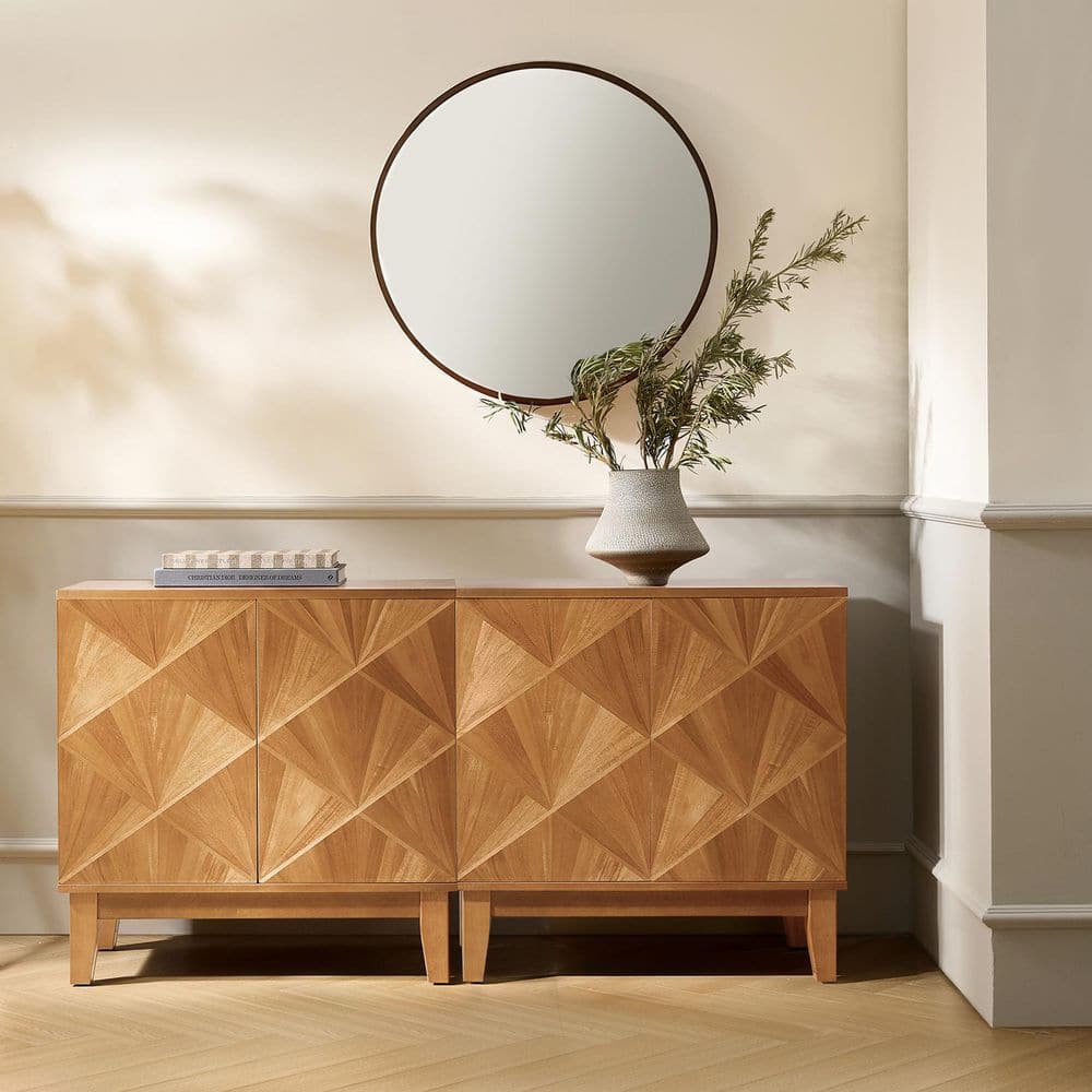 JAYDEN CREATION Tecla Acorn 30.5 in. Accent Cabinet with 1-Shelves and ...