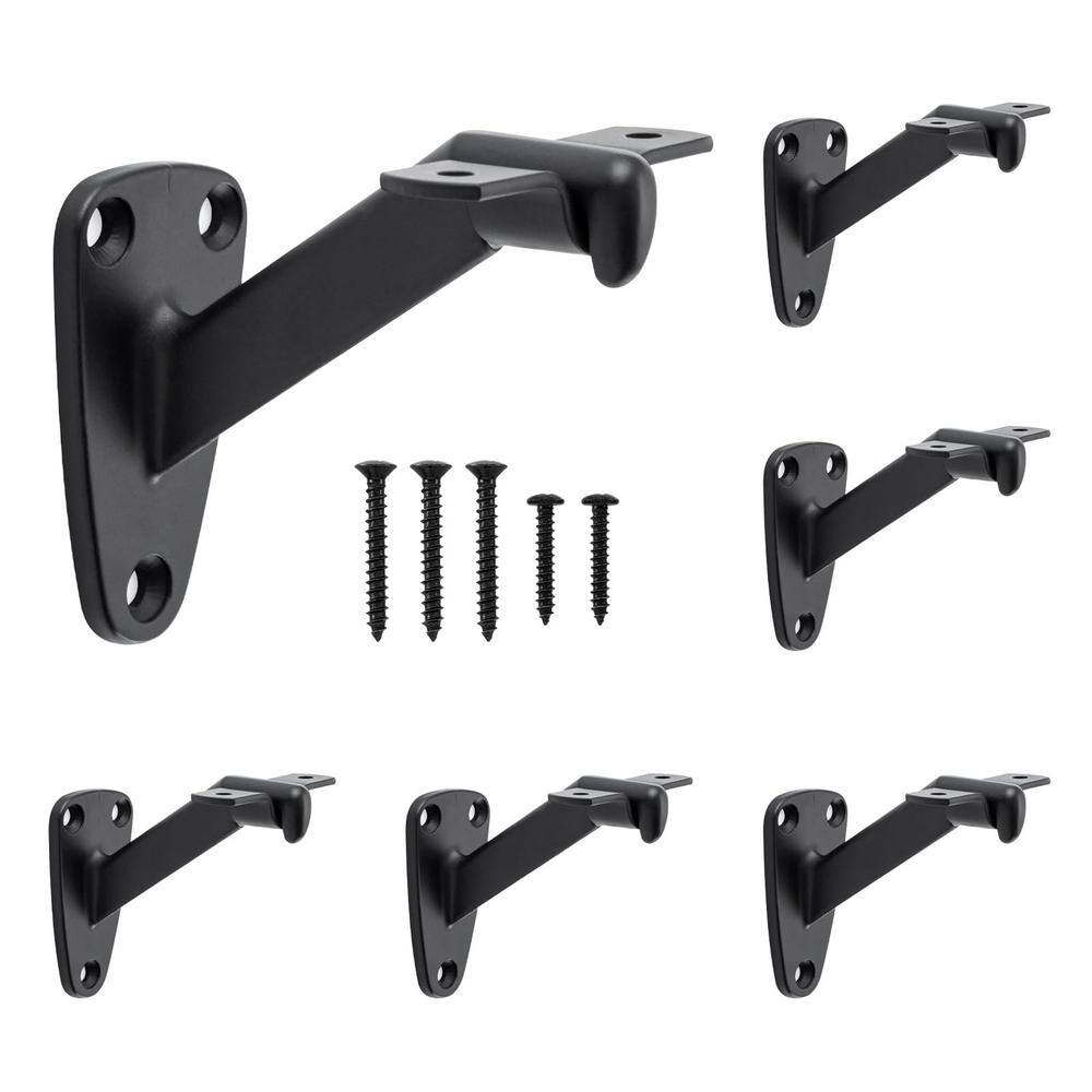 Angel Sar Matte Black Heavy-Duty Handrail Stair Brackets, Hand Rail ...