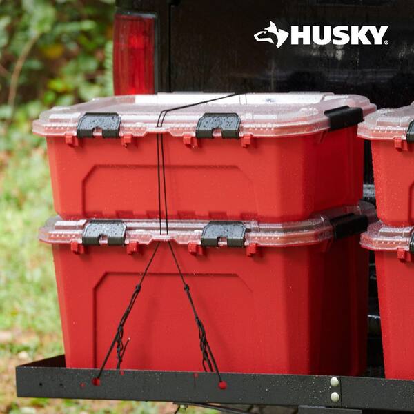 Husky 12-Gal. Professional Heavy Duty Waterproof Stackable Plastic ...