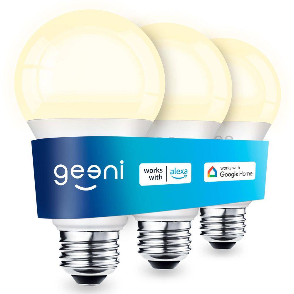 Geeni LUX 800 60W Equivalent A19 Soft White (2700K) Dimmable Smart LED ...
