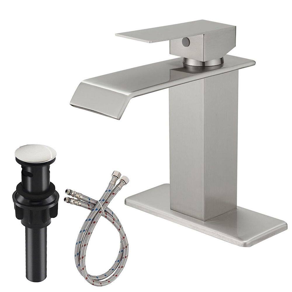 MTTCLE Single Handle Waterfall Spout Single Hole Bathroom Faucet with ...