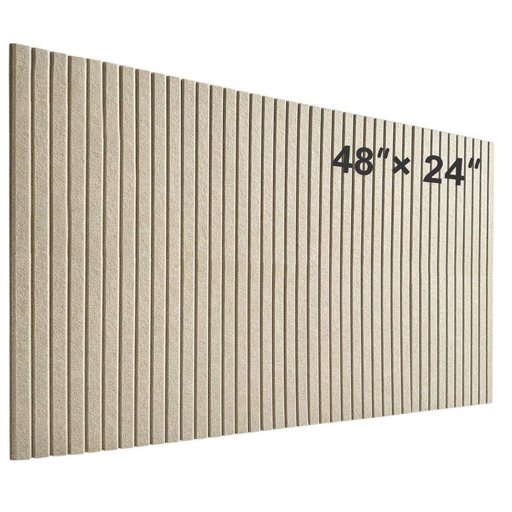 8-Pack Felt Wall Tiles 11.8x11.8 Large Bulletin Board with Slat ...