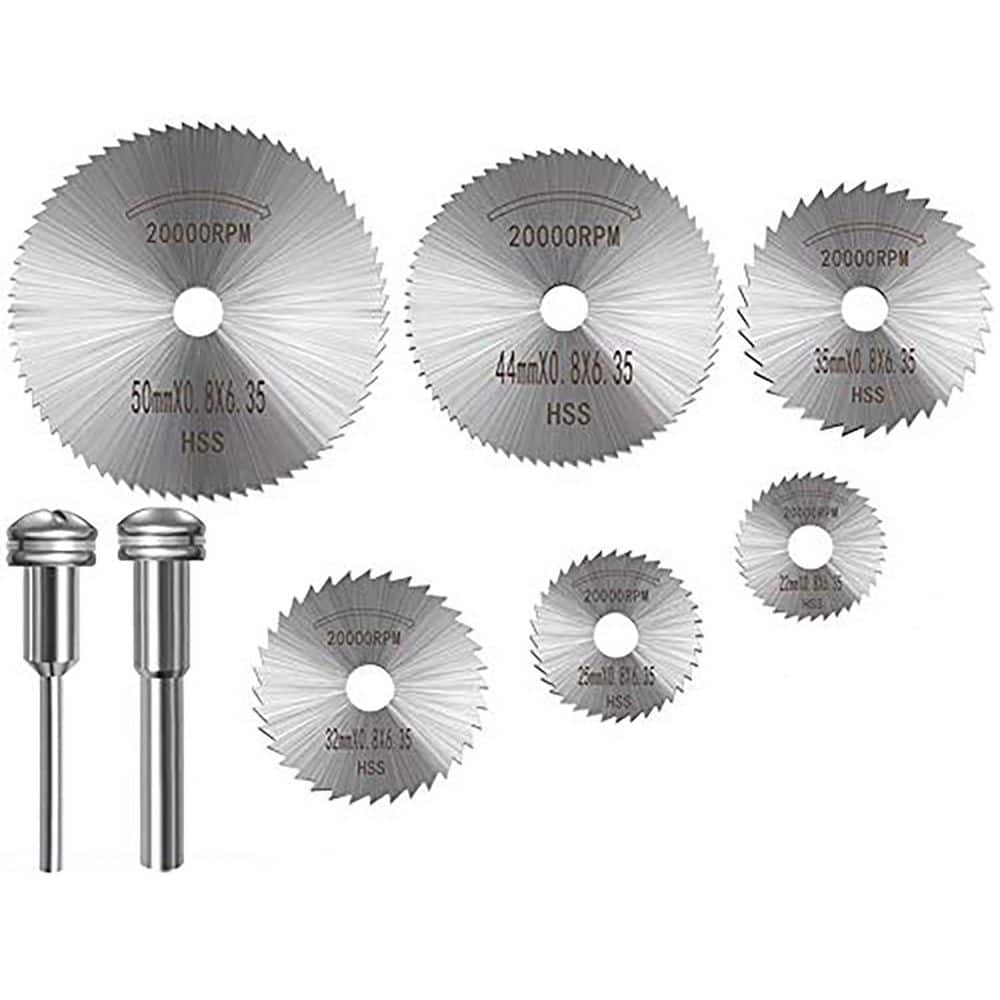 8-Piece Rotary Drill Saw Blades Steel Saw Disc Wheel with 1/8 Mandrel ...