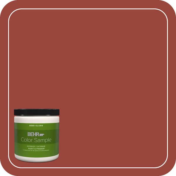 BEHR PREMIUM PLUS 8 oz. #S-H-190 Antique Red Semi-Gloss Interior ...