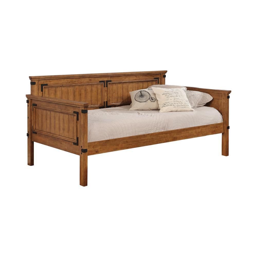 Benjara Brown Twin Daybed with Slats BM216043 - The Home Depot