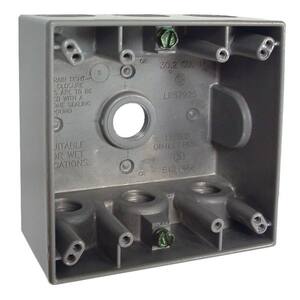 BELL N3R Nonmetal White Round Weatherproof Electrical Box, 5 Outlets at ...
