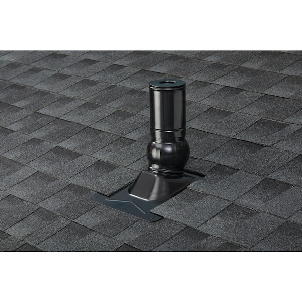 Master Flow 3 in. 26-Gauge Pivot Pipe Boot Flashing Galvanized in Black ...