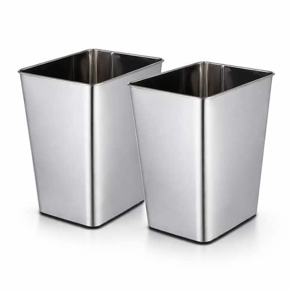 Home Zone Living 2.1 Gal. Plastic Small Trash Can with Handle and ...