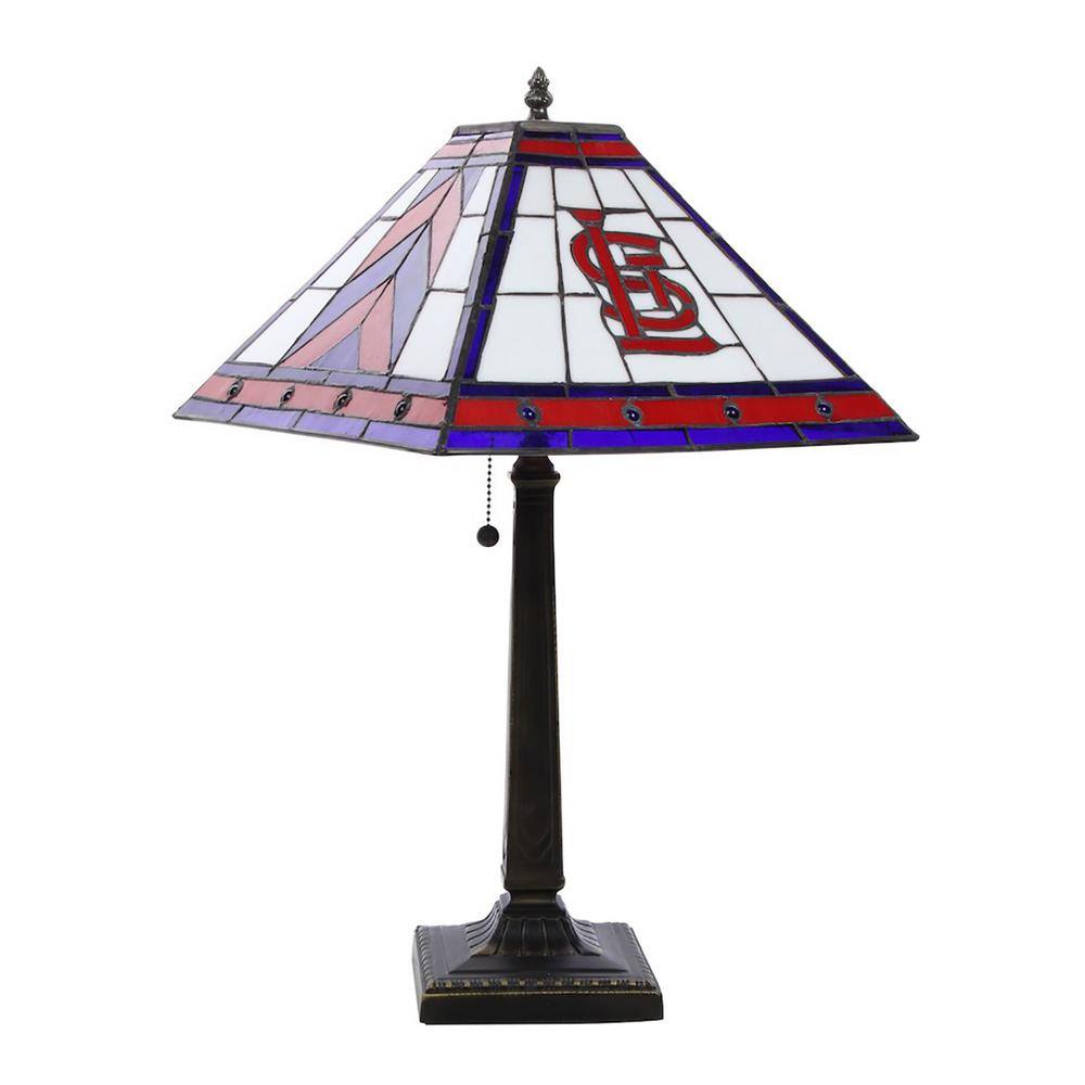 The Memory Company MLB 23 in. Antique Bronze Stained Glass Mission Lamp ...