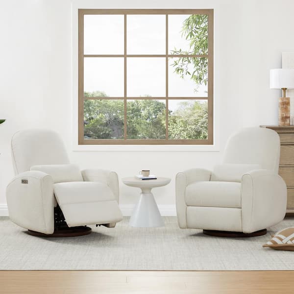 Spruce Spring Syneron Cream Glider Swivel Power Recliner with 270 Swivel USB Charging Ports for Nursing for Livingroom Bedroom SSME7A001 A0405590 The Home Depot