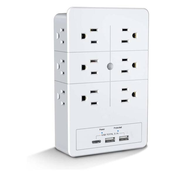 Yichuhaoxi Multi Plug Outlet Extender Surge Protector with USB Ports 3 ...