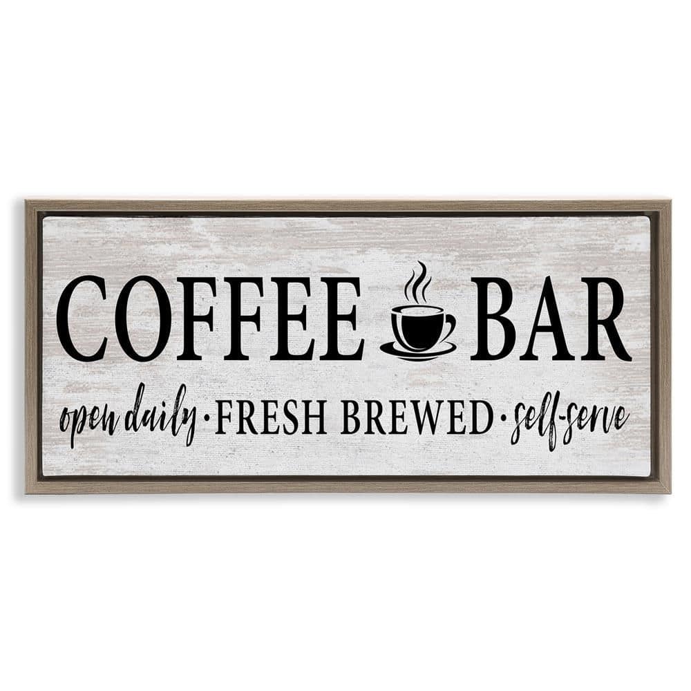 Stupell Industries Coffee Bar Cafe Rustic Sign by Lettered and Lined ...