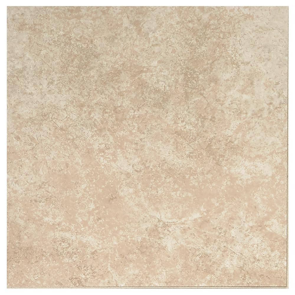 TrafficMaster Provo Beige 16 in. x 16 in. Glazed Ceramic Floor and Wall ...