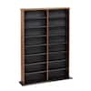 Prepac Cherry and Black 2-Column Tall Storage Cabinet CD Rack, CD ...