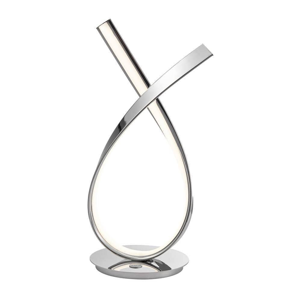 Finesse Decor Murphy 18 in. Chrome Touch Dimmable Integrated LED Chrome ...