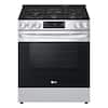 LG 30 in. Slide-In Gas Range with 5-Elements in Stainless Steel ...