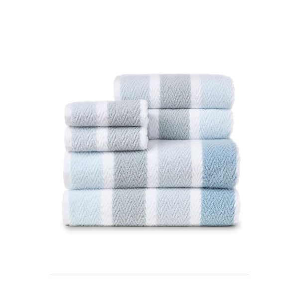 Caro Home 6-Piece Montegue Mineral Aquatic Cotton Bath Towel Set ...