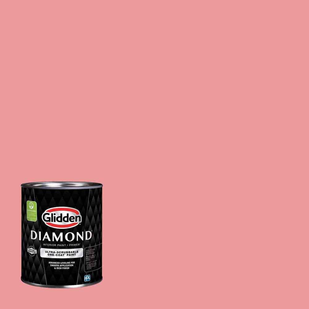 Glidden Diamond 1 qt. PPG1187-4 River Rouge Satin Interior Paint with ...
