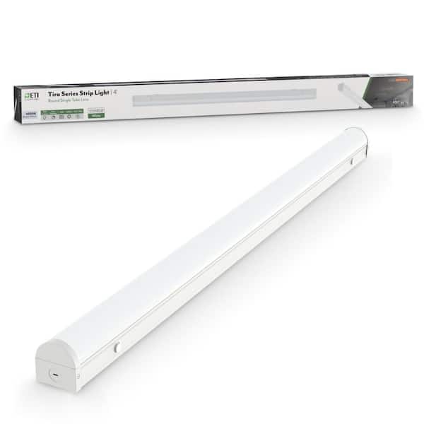 ETI LIGHTING TIRA 4 ft. 40-Watt Integrated LED Strip Light Fixture ...